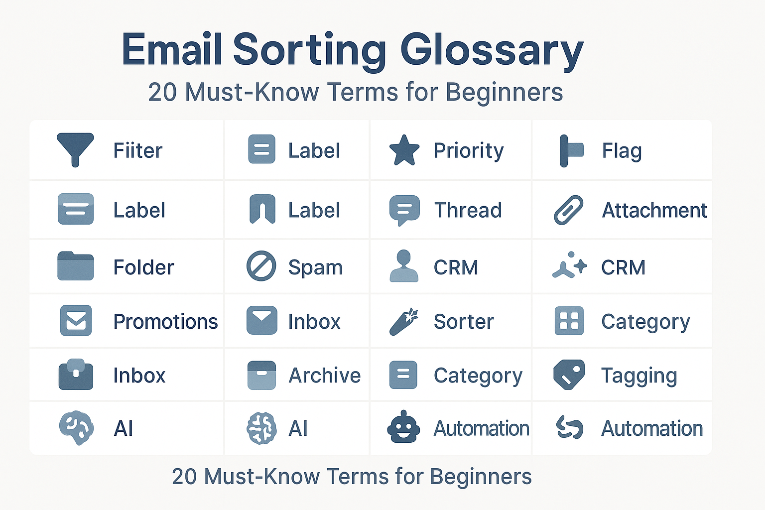 Email Sorting Glossary: 20 Must-Know Terms For Beginners
