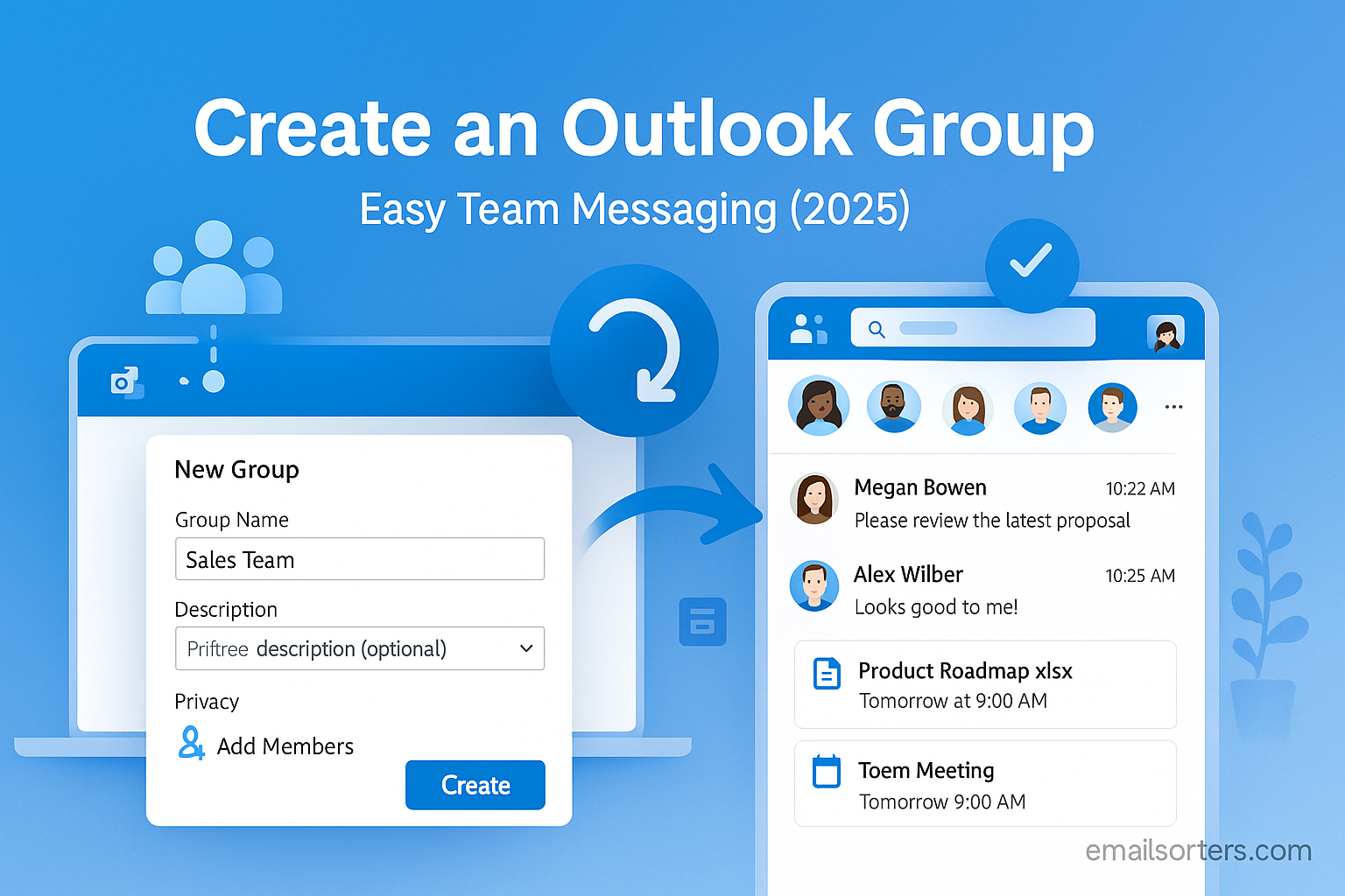 Create Outlook Group For Easy Team Messaging