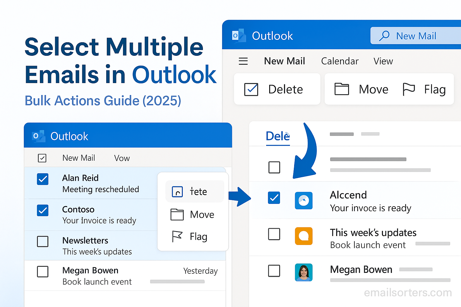 Select Multiple Emails In Outlook (Bulk Actions Guide)